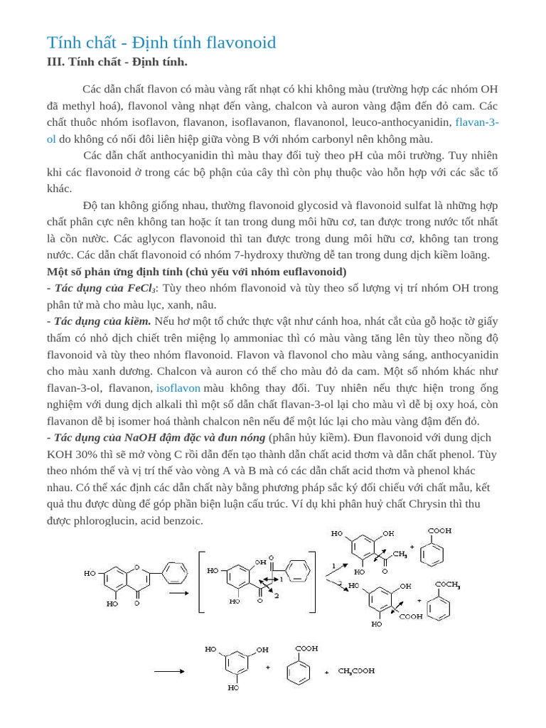 Dinh Tinh Flavonoid | PDF