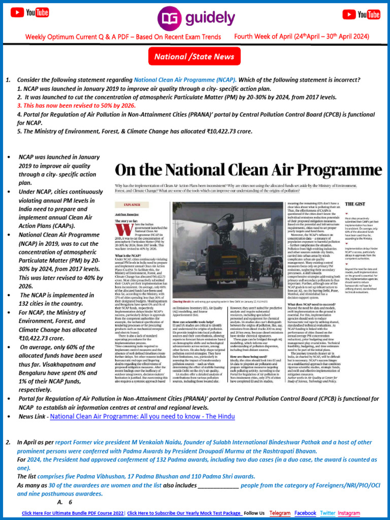 Guidely Weekly Optimum 4th Week April | PDF