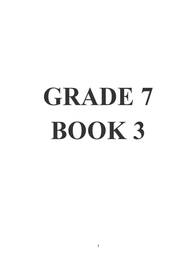 Grade 7 Book 3 | PDF