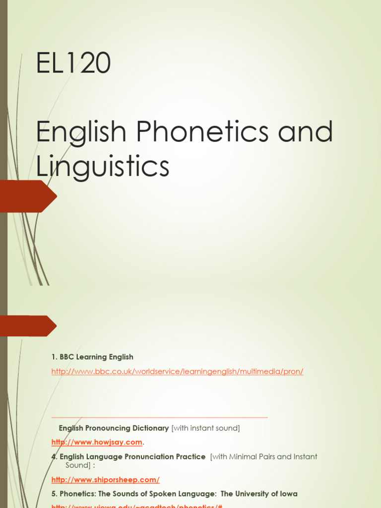 Unit 1 Phonetics and Linguistics | PDF