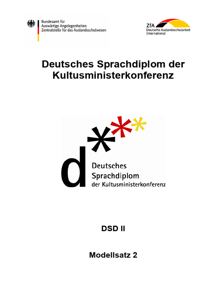 Modellsatz 2 DSD II | PDF
