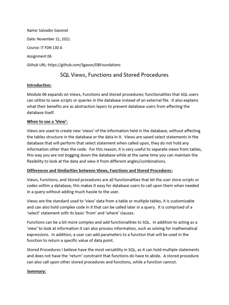 Assignment06 Writeup | PDF