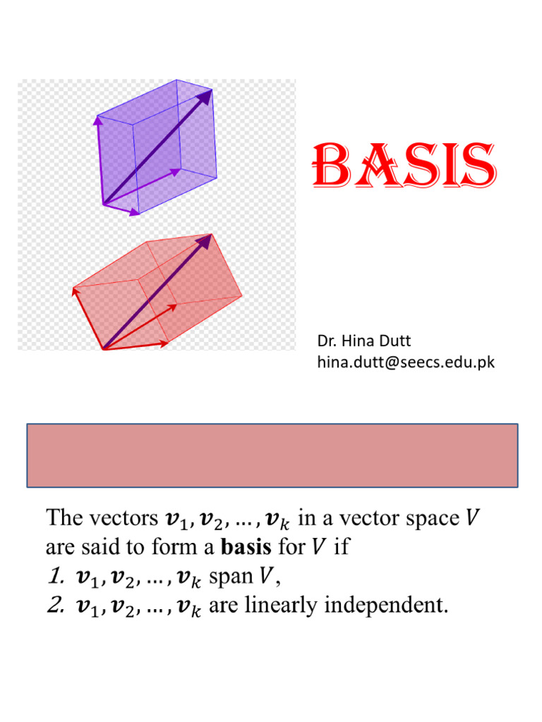 Basis of Vector Space | PDF