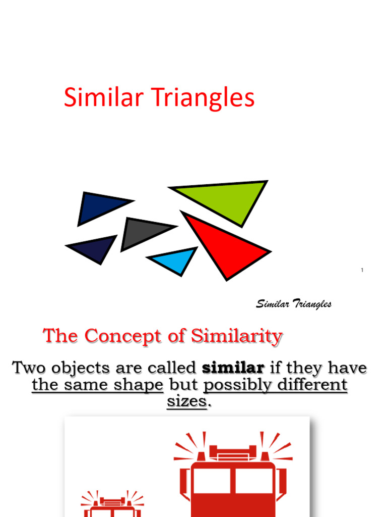 Similarity of Triangles Lecture | PDF