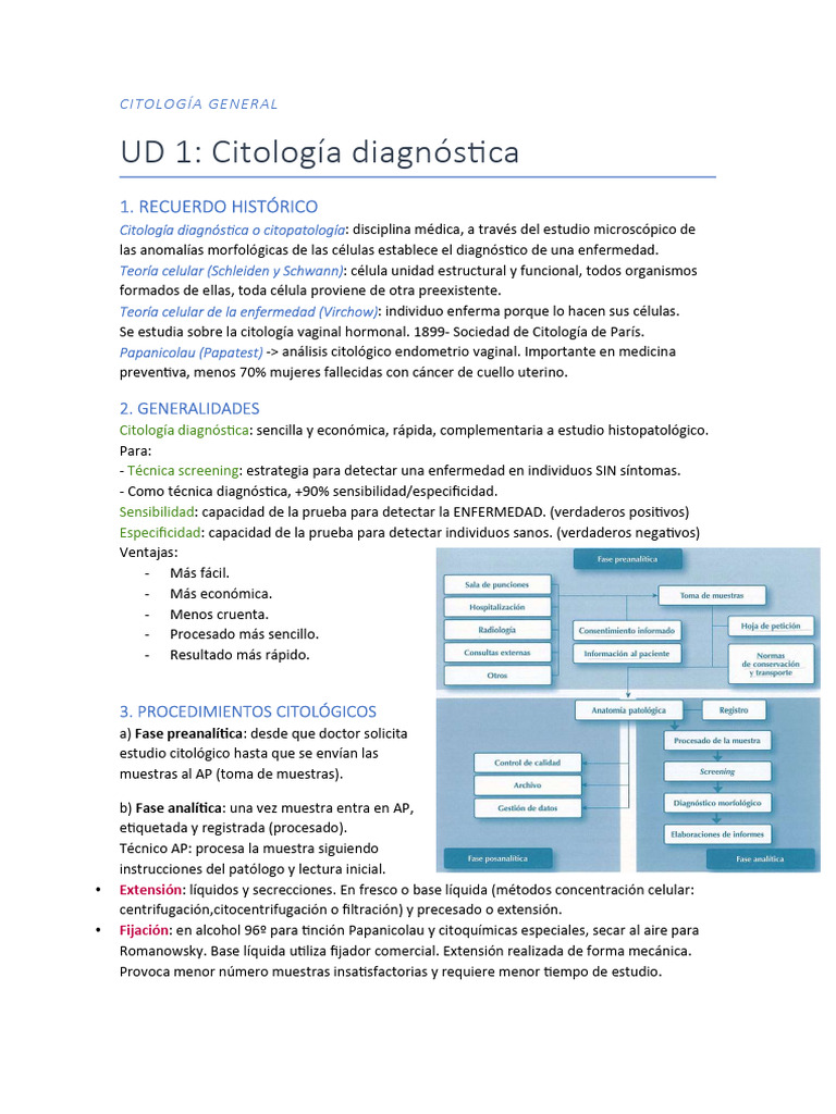 Citología General UD 1 | PDF | Biopsia | Especialidades Medicas