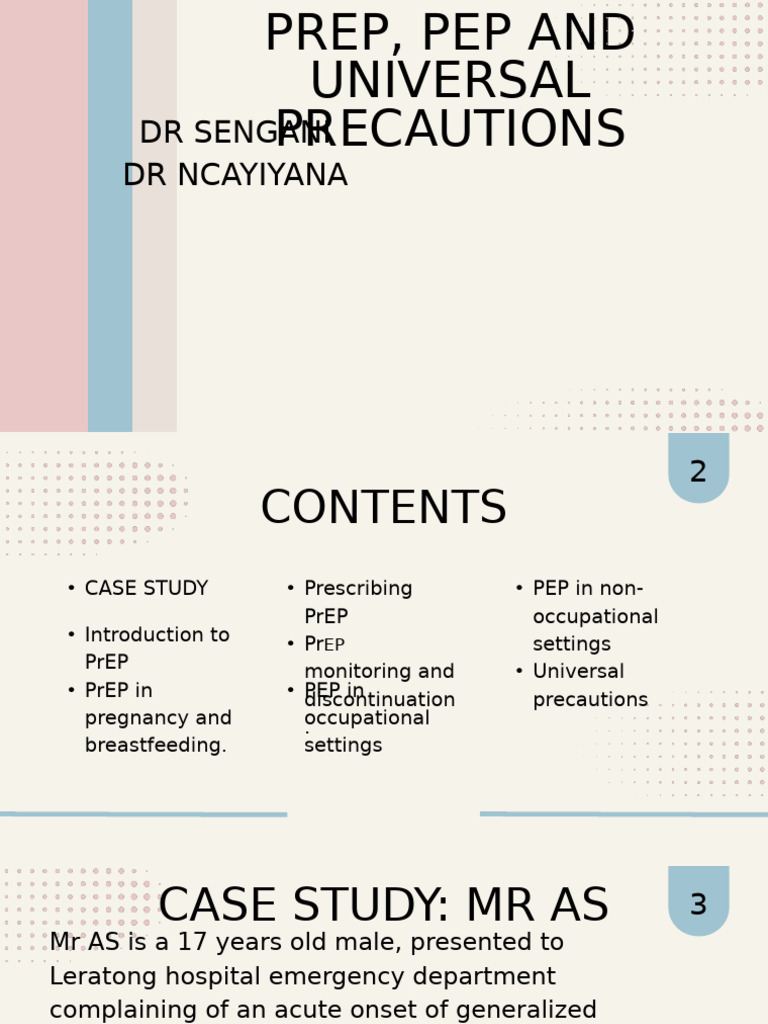 Prep, Ped and Universal Precautions | PDF