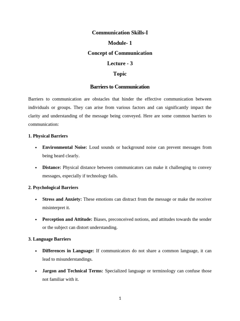 3-Barriers To Effective Communication Guidelines To Overcome ...