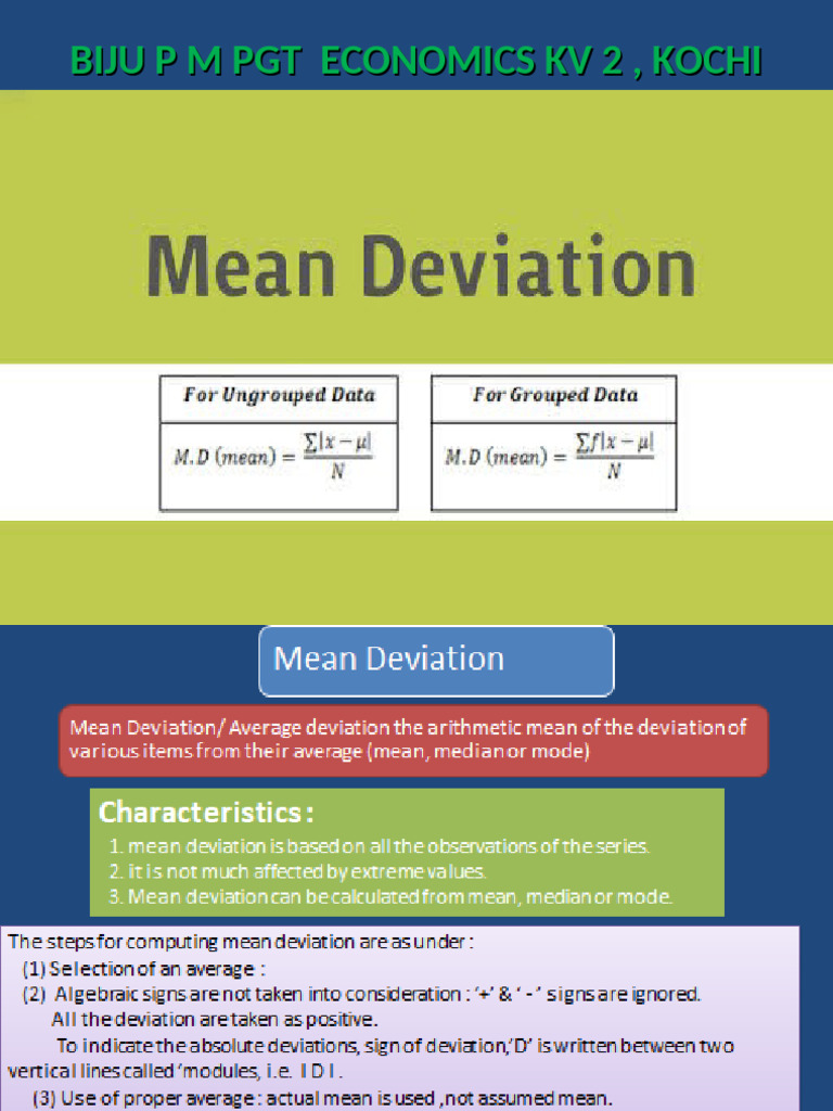 Mean Deviation | PDF