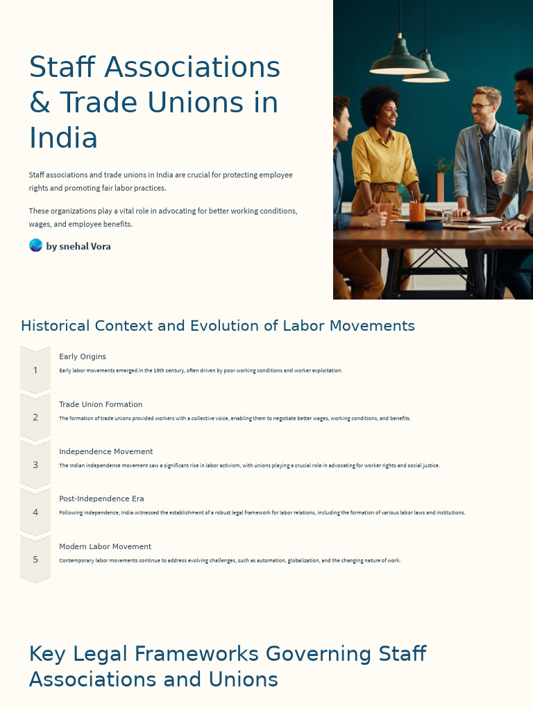 Staff Associations and Trade Unions in India | PDF