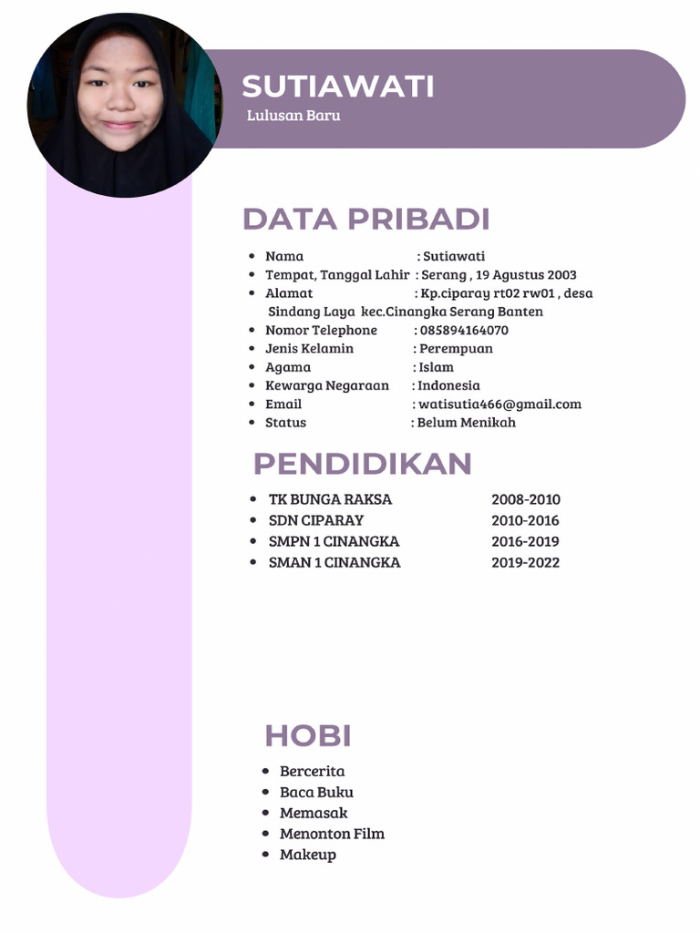 Sutiawati - CV | PDF