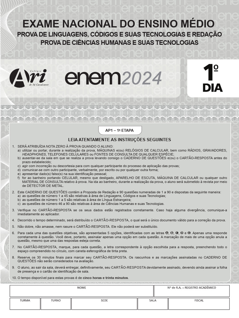 Simulado 1 Ari | PDF