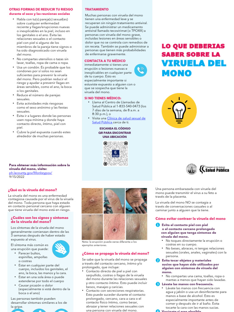 Monkeypox Pamphlet-Spanish | PDF