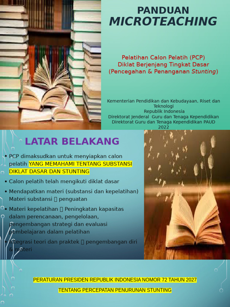Penjelasan Teknis Microteaching - Stunting | PDF