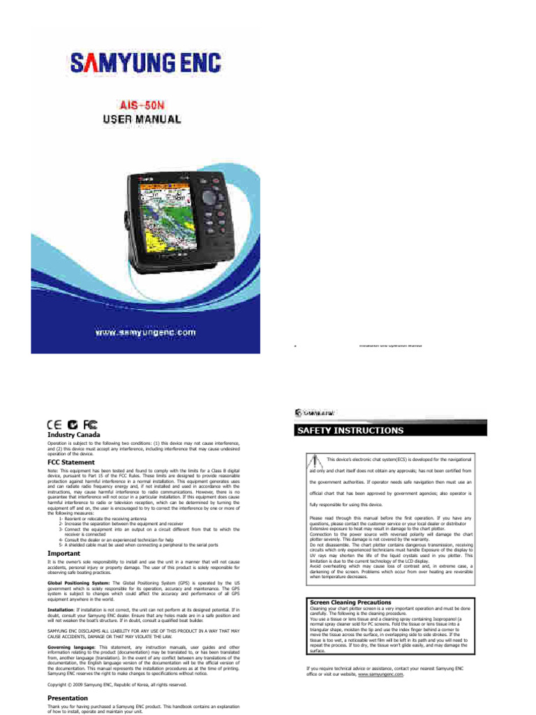 AIS 50 Manual | PDF | Electromagnetic Interference | Radio