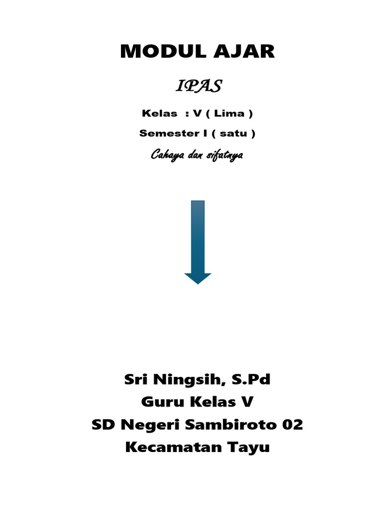 Modul Ajar Ipas Kelas V Kumer SMT 1 | PDF