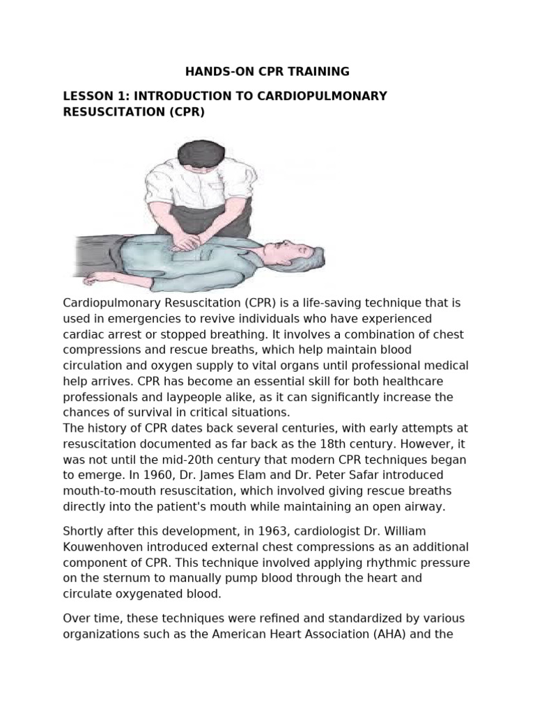 Hands-On CPR Training | PDF