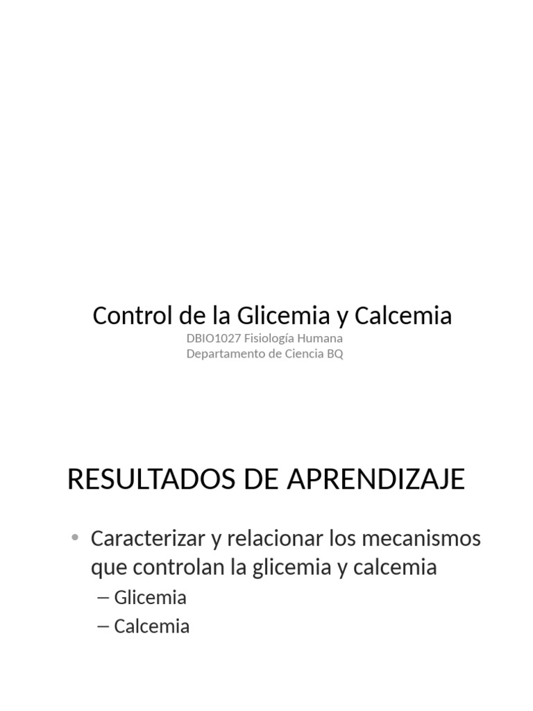 Glicemia y Calcemia | PDF