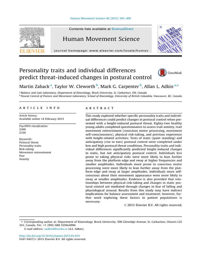 Personality Traits and Individual Differences | PDF