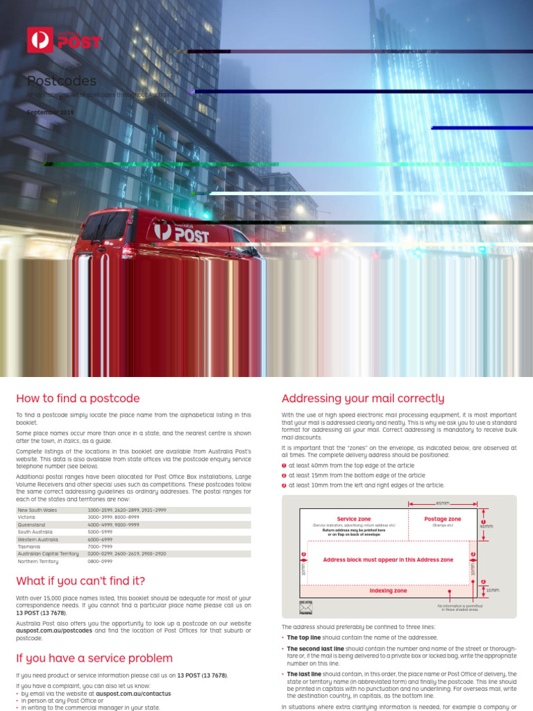 List of All Postcodes in Australia | PDF