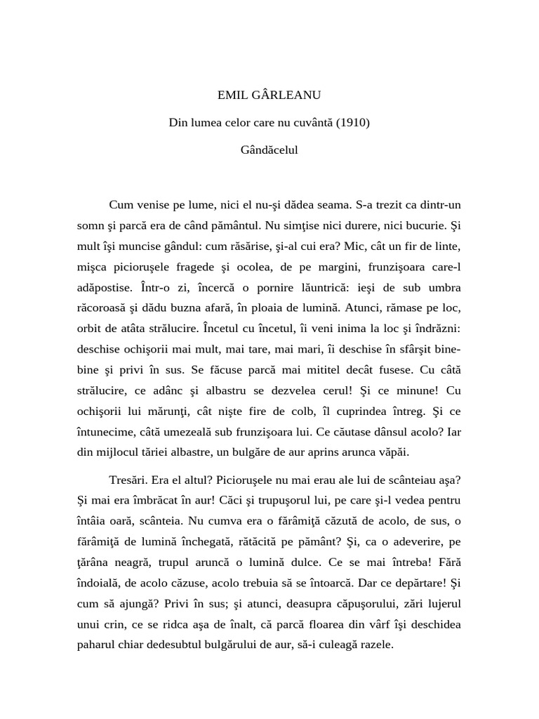 Emil Garleanu - Gandacelul | PDF