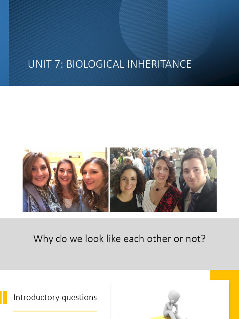 Unit 7 Biological Inheritance Part 1 | PDF Unit 7 Biological Inheritance Part 1 | PDF