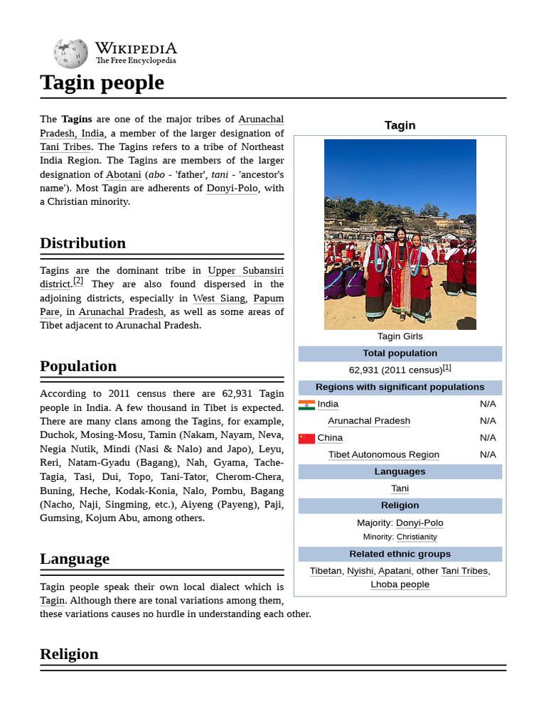 Tagin People | PDF