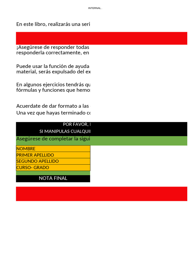 Examen Final 2023 - Español | PDF