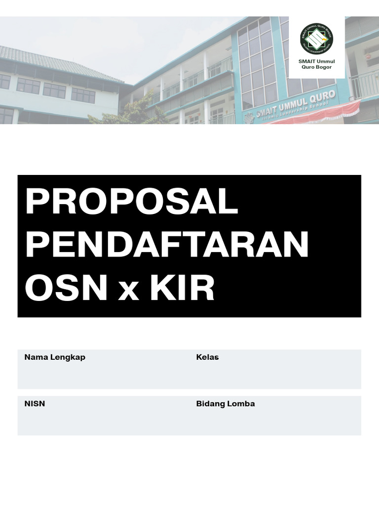 Proposal Pendaftaran OSN (Siswa) | PDF