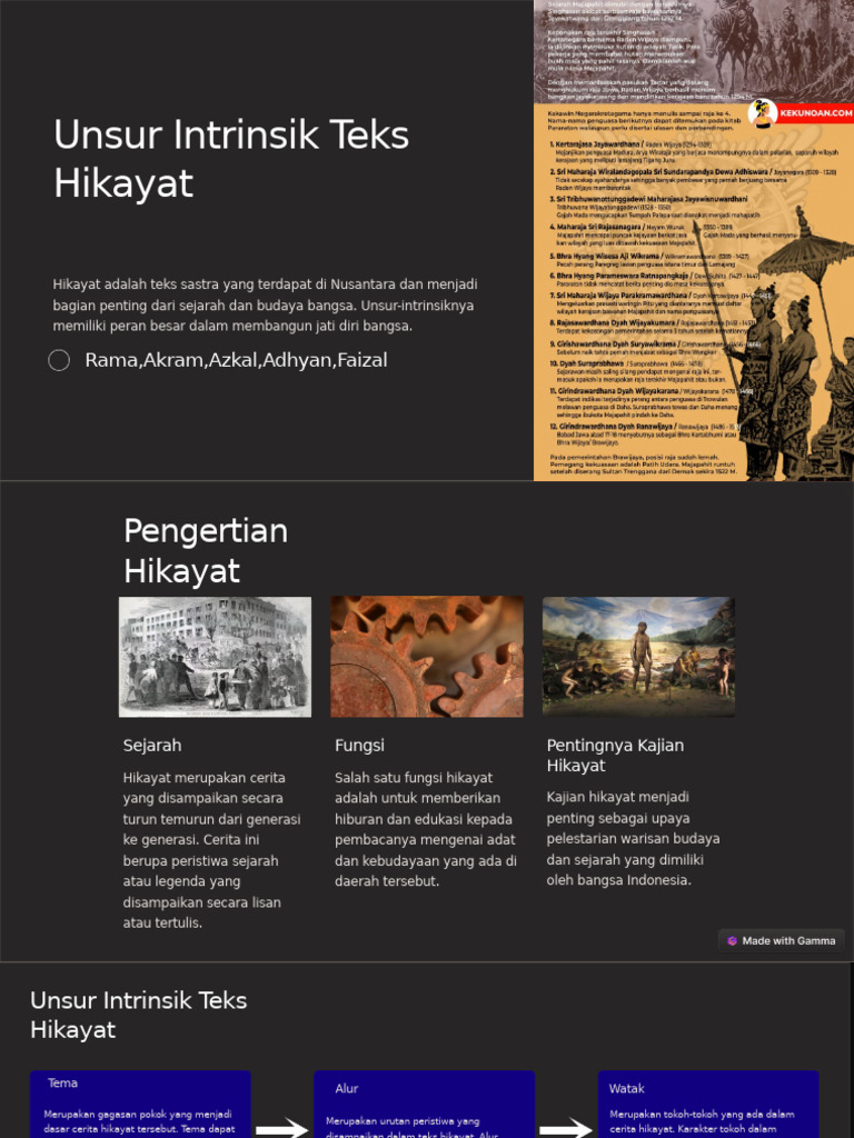 Mengenal Lebih Jauh Unsur Intrinsik Teks Hikayat - PPTX - 20231101 ...