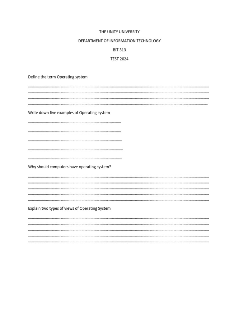 Os Test-1 | PDF