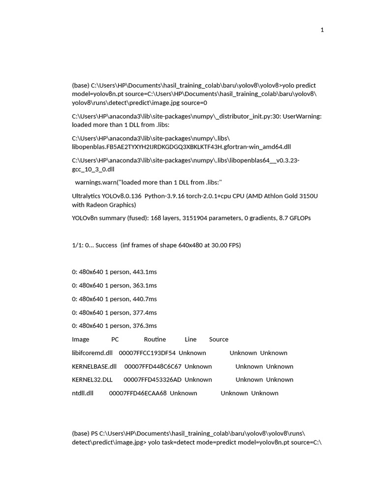 Kodingan Yolov8 Berhasil | PDF