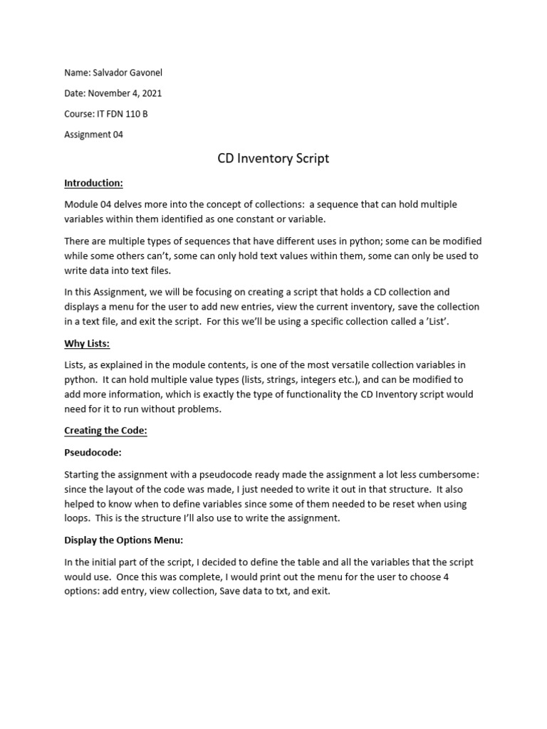 Assignment04 Writeup | PDF