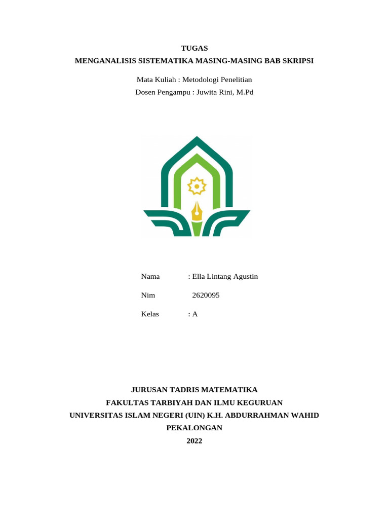 Tugas Metopen A | PDF