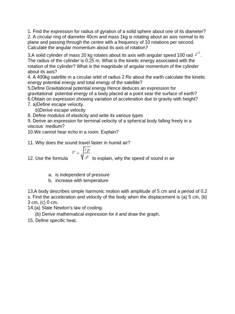 Revision Paper | PDF