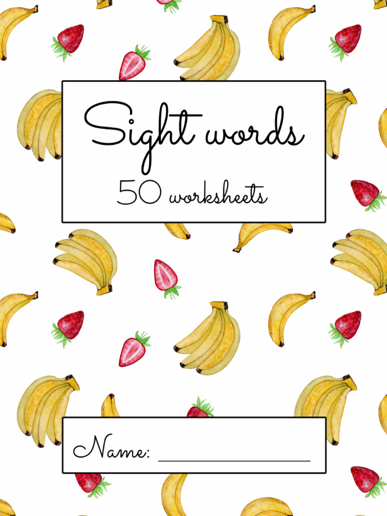 50 Sight Word Worksheets | PDF