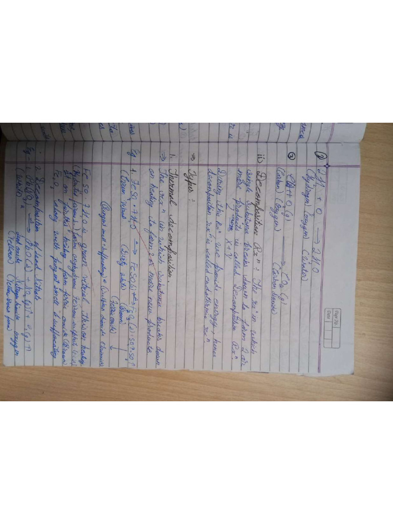 Class 10 CH 1 Handmade Topper Chemistry Note-1 | PDF