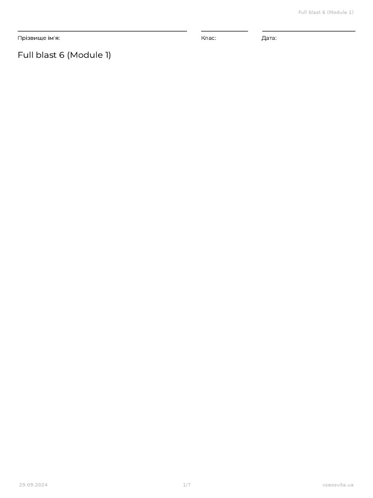 Full Blast 6 Module 1 20240929 182137 | PDF