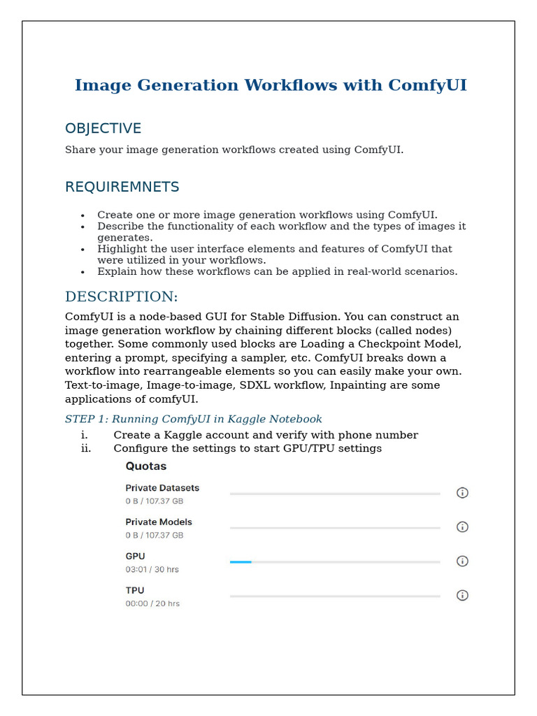Image Generation Workflows With Comfyui Pdf