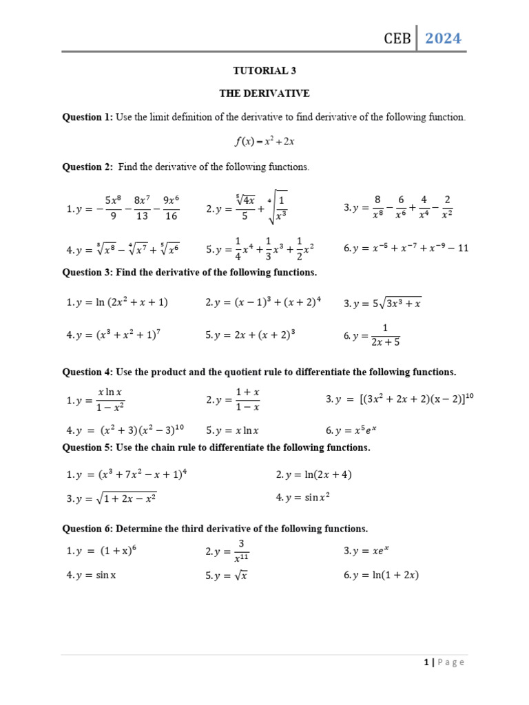 Ceb 2024 Tut 03 | PDF