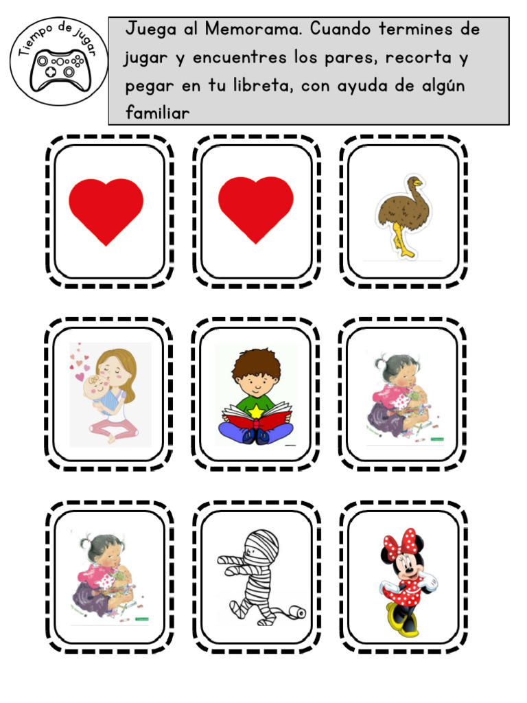 Juego Del Memorama Pdf
