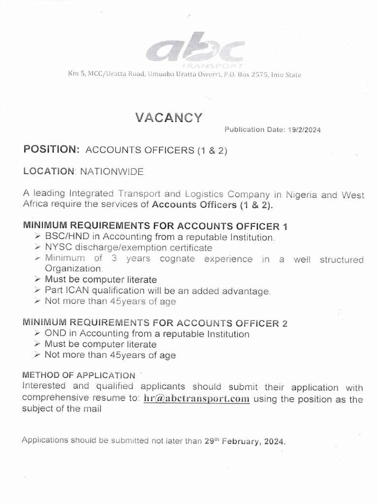 VACANCY | PDF