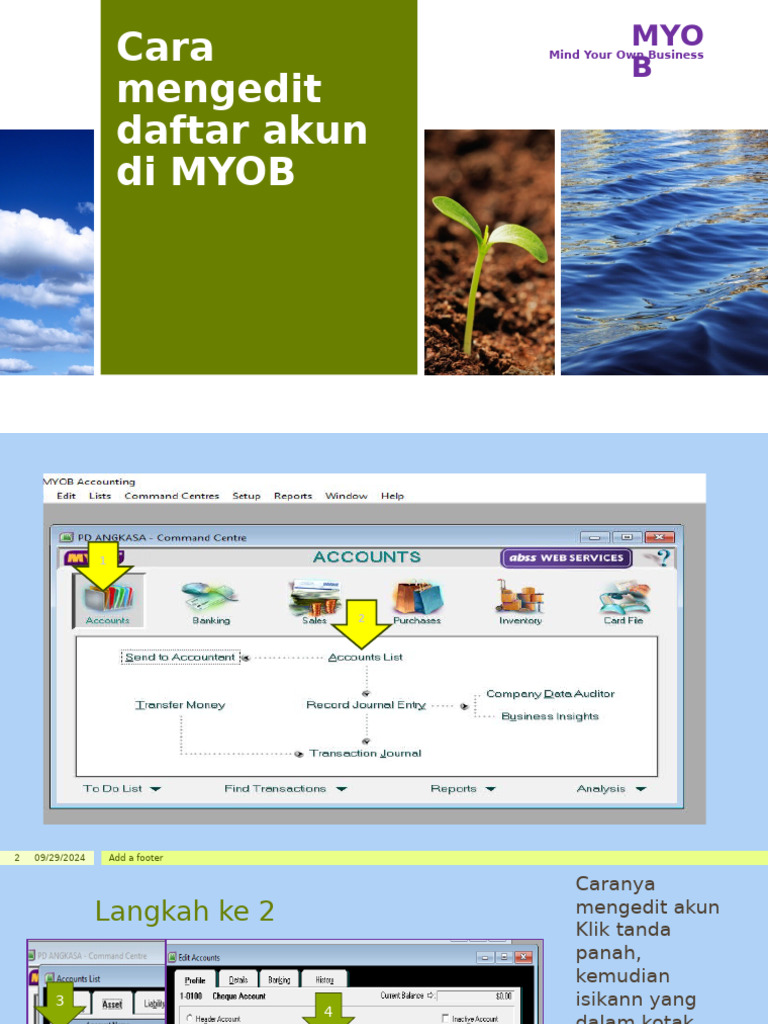 Cara Mengedit Daftar Akun Di MYOB | PDF