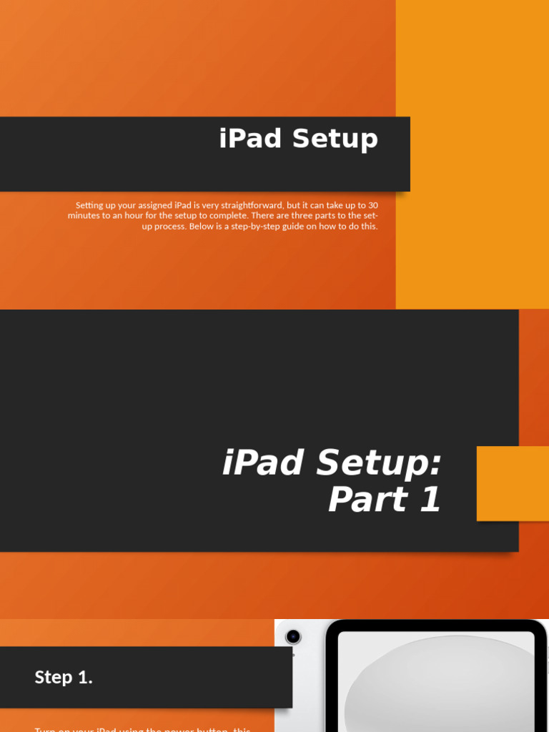Ipad Setup Instruction September 2024 | PDF