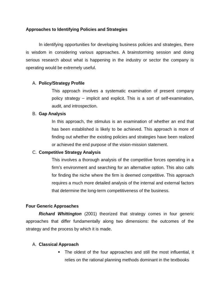 Strategic Management Group 4 | PDF
