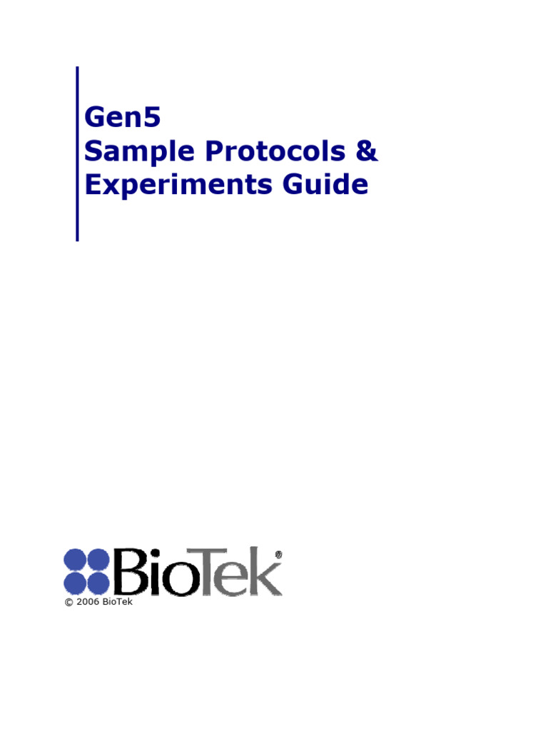 Sample Protocols and Experiments Guide | PDF