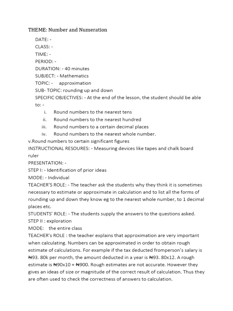 8555 - Approximation 1 | PDF | Significant Figures | Teaching Methods & Materials