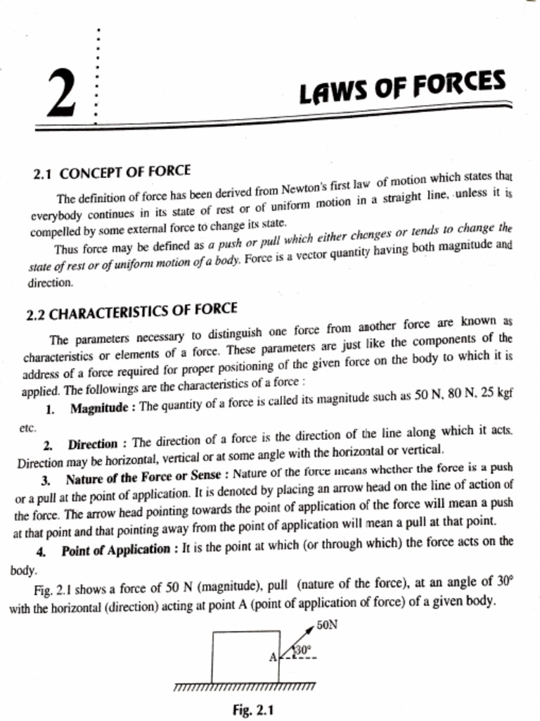 Engineering Mechanics Chapter 2 Laws of Forces | PDF