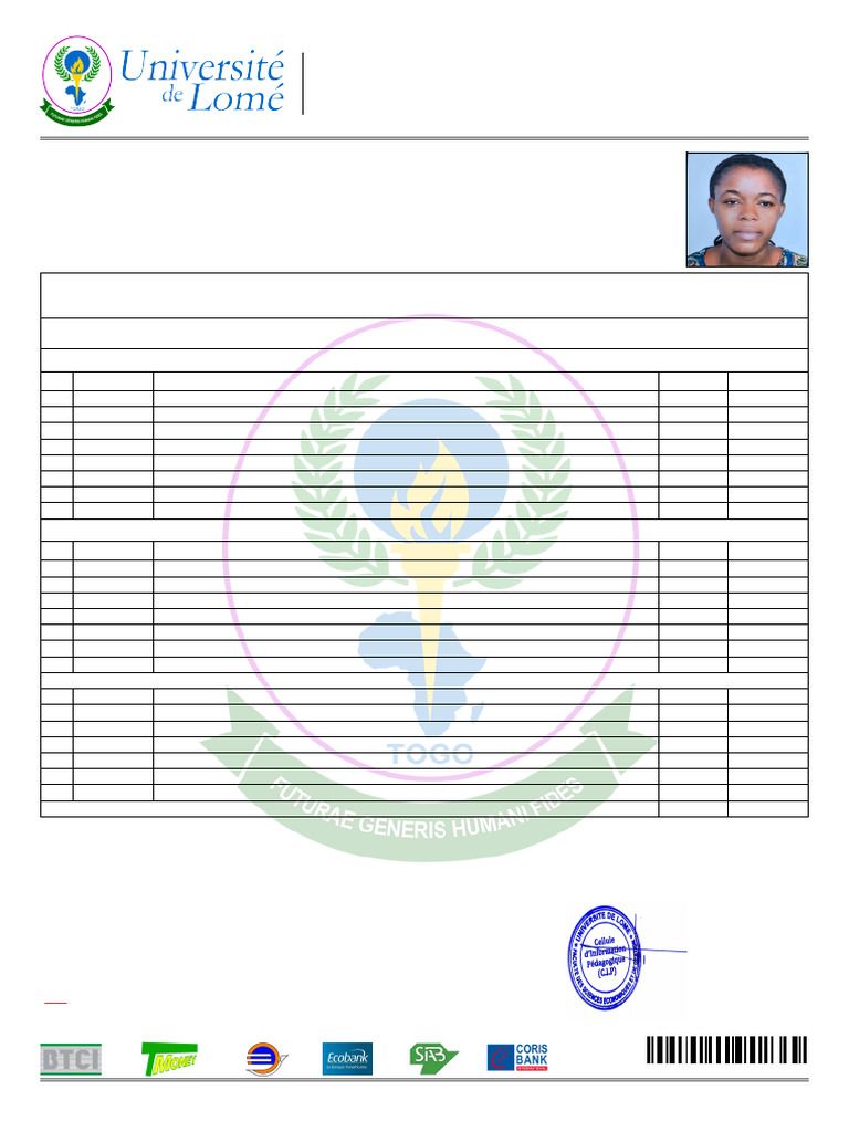 Fiche D'Achat Des Unités D'Enseignement: Identifiant de Paiement | PDF