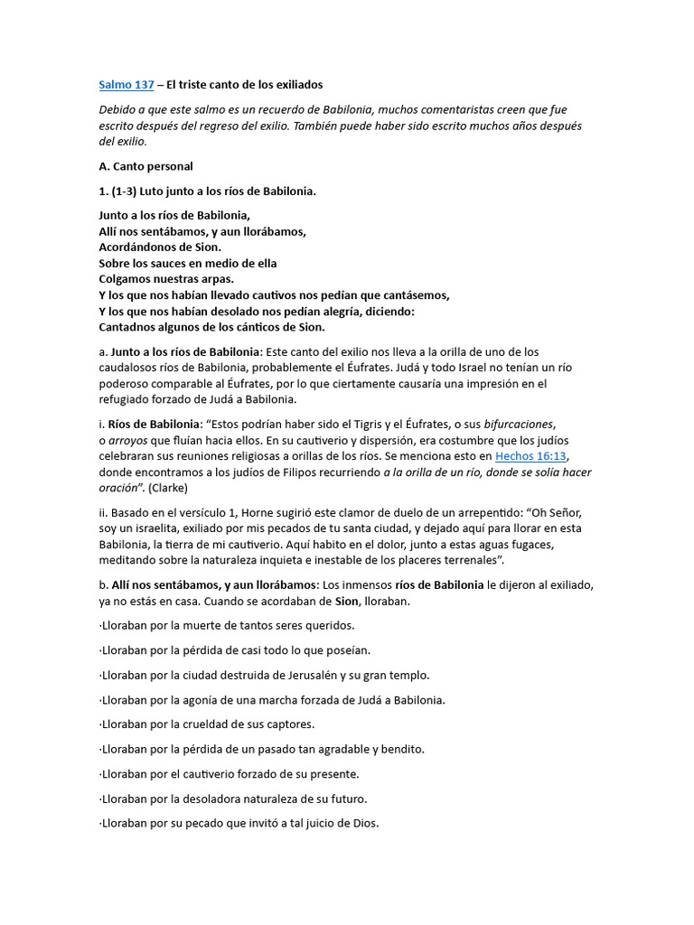Salmo 137 Predica | PDF