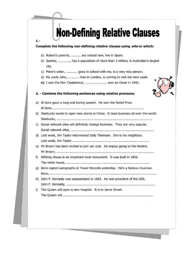 Non-Defining Relative Clause | PDF